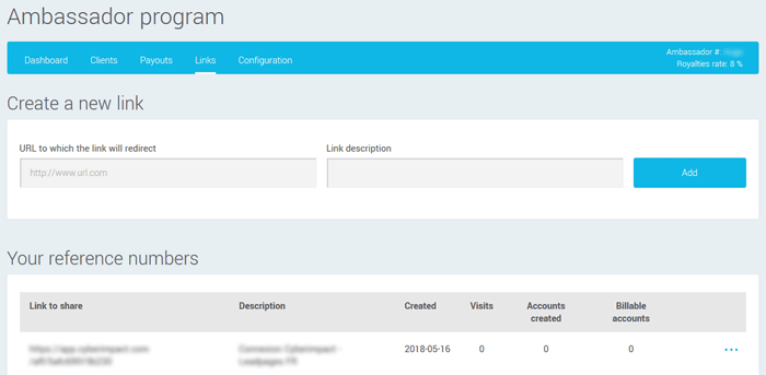 Billing | How to use the Ambassador Dashboard ? - Cyberimpact