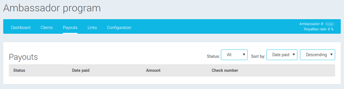 Billing | How to use the Ambassador Dashboard ? - Cyberimpact